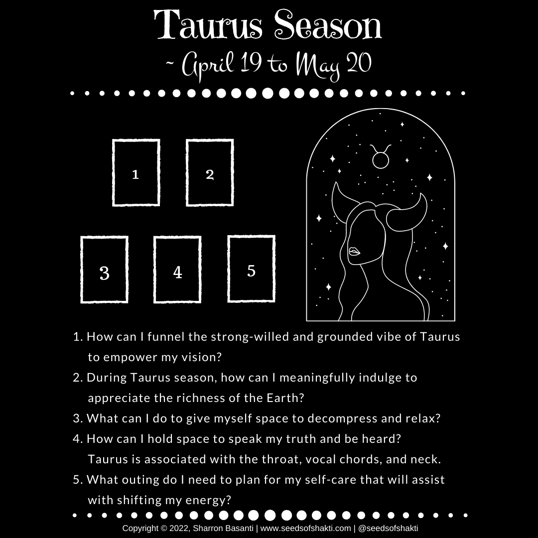 Taurus Season Tarot Spread – Seeds of Shakti